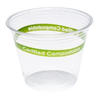 China Bulk Clear Biodegradable PLA Cups For Espresso Coffee Customized for sale