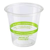 China Water Compostable Biodegradable PLA Cups Transparent Plastic Custom for sale