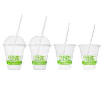 China Water Compostable Biodegradable PLA Cups Transparent Plastic Custom for sale