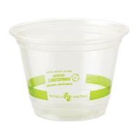 China PLA Bio Compostable Clear Cups With Lids 16 Oz Drinking Milk Tea Cup for sale