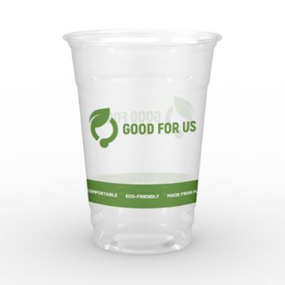 China PLA Bio Compostable Clear Cups With Lids 16 Oz Cup Drinking Milk Tea (Copo de chá com leite para beber) à venda