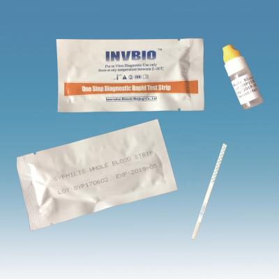 Cina Una carta rapida accurata Kit At Home della prova di sifilide ab di punto in vendita