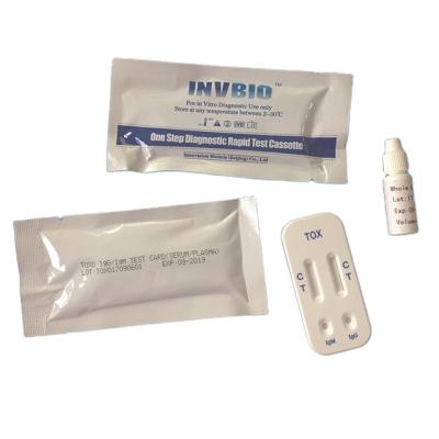 Cina Prova Kit Card Rapid Diagnostic del toxoplasma di IgG IgM dell'intero sangue in vendita