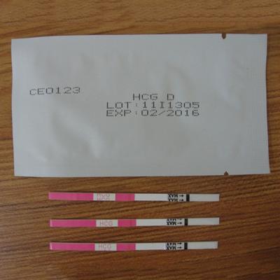 Cina A casa il hcg della striscia dei corredi 2.5mm 3.0mm della prova di fertilità nel mezzo della corrente prova in vendita