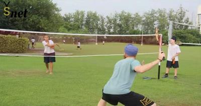 中国 バドミントンネット 持ち運び可能な高品質のPP素材 2*2cm メッシュ OEMサイズ バドミントンネット 販売のため