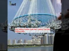 White Sea Fishing Net Customized Cast Fishing Net 3M Frisbee Style