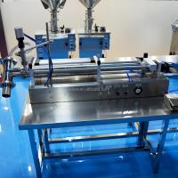China Semi Automatic Horizontal Piston Paste Liquid Filling Machine 30L Hopper 100-1000ml for sale