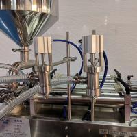 China Semi Automatic Horizontal Piston Paste Liquid Filling Machine 30L Hopper 100-1000ml for sale