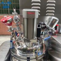 China SUS316 Small Capacity Toothpaste Making Machine Vacuum Mixing Emulsifying Mixer 50L for sale
