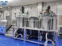 China Fixed Type Emulsifier 1000L Steam Heating Vacuum Mixer for Cream Making for sale