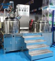 China Fixed Vacuum Emulsifying Mixer Tank 500L Cream Lotion Making Machine CE for sale