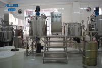 China 100L Automatic Vacuum Emulsifier Mixer for Body Lotion Making with Hydraulic Lift for sale
