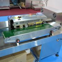 China stepless speed Plastic Bag Heat Sealer with Date Code Printer 0.12M/mins for sale