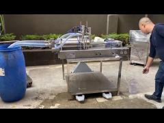 Sauce Cream Paste Liquid Filling Machine Semi Automatic Head Horizontal Water Bottle Honey Filler