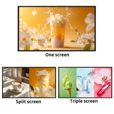 China 43/50 Inch LCD Digital Signage Advertising Screen Business Display Cloud Management Android Linux Windows With Protective Glass for sale