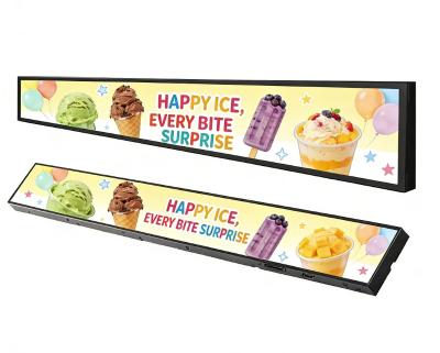 China 28.6 Inch Smart Ultra Wide Stretched Bar LCD Display Touch Screen Panel Sign Android for sale