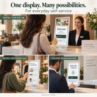 China 21.5 Inch Commercial Interactive Touch Screen Display White PCAP Touch Display for sale