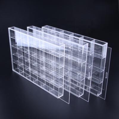 Cina Supporto per la visualizzazione della scatola cieca acrilica trasparente opera d'arte artificiale montata a parete in vendita