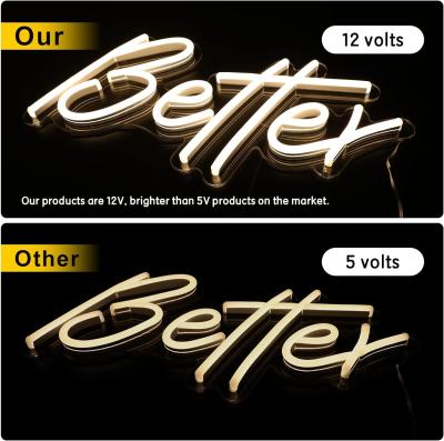 Cina Grandi neon LED Wall Light Sign Dimming Switch 12V Decorazione di festa di fidanzamento Bianco caldo in vendita