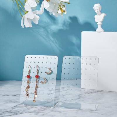 Cina Porta orecchini acrilici lucite Stand Clear Retail Super 72 Hole Gioielli Torage in vendita