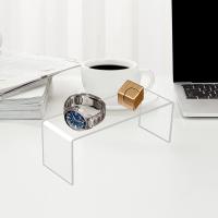 China Small Large Desk Riser Acrylic Clear Display Stand Clear Shelf Risers for sale