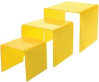 China U Shaped Set Of 3 Plexiglass Stacking Scroll Risers Lucite Display Risers Pedestal for sale