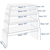 China Table Acrylic Step Risers Clear Strong Custom Acrylic Risers For Dessert Table for sale