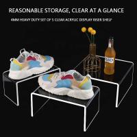 China Table Acrylic Step Risers Clear Strong Custom Acrylic Risers For Dessert Table for sale