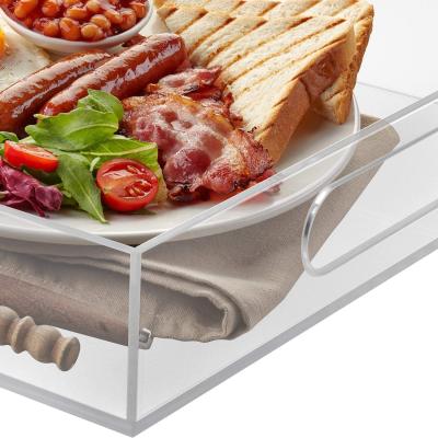 Cina Plastico Acrilico Food Tray Pan For Food Rustico texture Caldo in vendita