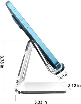 Cina Portatore di schermo per cellulari Portatore universale mini portatile da scrivania a vista chiara in vendita