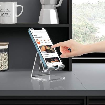 Cina Portatore di schermo per cellulari Portatore universale mini portatile da scrivania a vista chiara in vendita