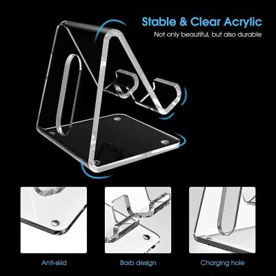 Cina Portatore di schermo per cellulari Portatore universale mini portatile da scrivania a vista chiara in vendita