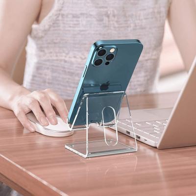 Cina Portatore di schermo per cellulari Portatore universale mini portatile da scrivania a vista chiara in vendita