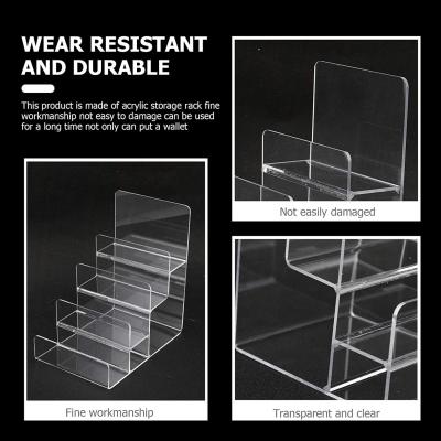 China Acrylic Jewelry Display Stand Wallet Rack 4 Layer Spectacles Shop Rack for sale