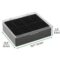 China Personalized Acrylic 6 Section Tea Bag Storage Box for sale