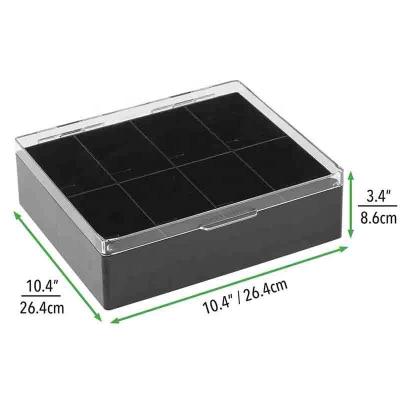 China Personalisierte Acryl 6 Sektionen Teebeutel-Speicherbox zu verkaufen