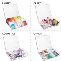 China Personalized Acrylic 6 Section Tea Bag Storage Box for sale
