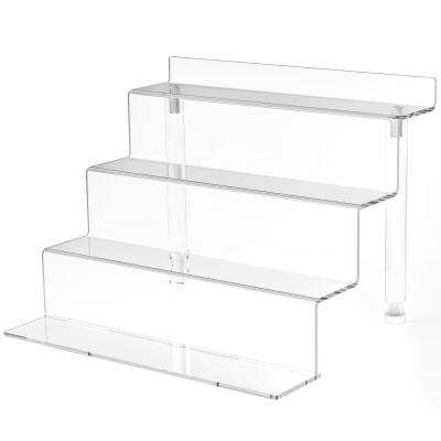 Cina Zhenshun hot selling counter top 4 livelli trasparente stand di visualizzazione acrilico riser in vendita