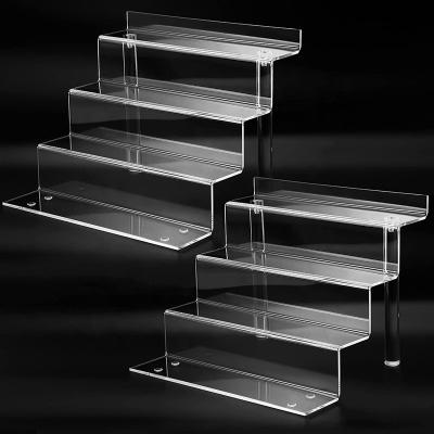 Cina Zhenshun hot selling counter top 4 livelli trasparente stand di visualizzazione acrilico riser in vendita