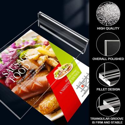 Cina Porta segnale alto qacrilico Display verticale a doppio lato, porta segnale chiaro Porta menù per ristoranti OfficeHom in vendita