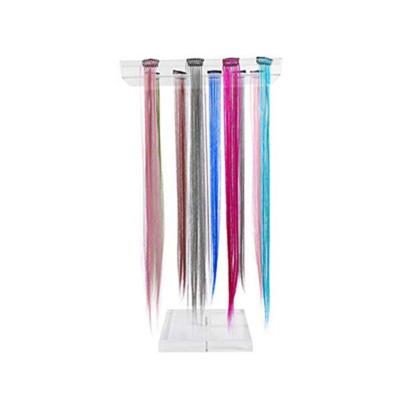 Cina Supporto per schermo a parrucca acrilica trasparente a doppio lato supporto per estensioni di capelli lucite e separatore per scaffalature per schermi per capelli in vendita