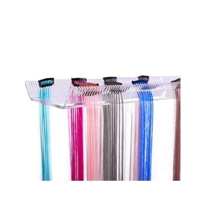 Cina Supporto per schermo a parrucca acrilica trasparente a doppio lato supporto per estensioni di capelli lucite e separatore per scaffalature per schermi per capelli in vendita