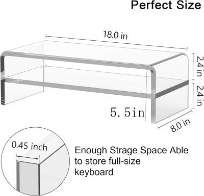China Transparante acrylmonitorstand voor thuis- of kantoorgebruik Te koop