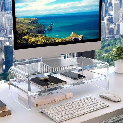 China Transparante acrylmonitorstand voor thuis- of kantoorgebruik Te koop