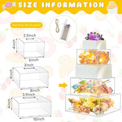 China Acrylische display cake stand voor elegante voedselpresentatie Te koop