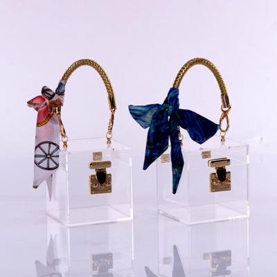 China Nieuwe aankomstdoos Custom Square Shape Clear Acrylic Handbag Display Stand Storage Box Zhenzhun 100PCS Aanvaard CN;GUA Zs-151 Te koop