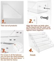China Model Clear Acrylic Display Riser Stand Shelf Customized Layered Transparent 6.4x15.35