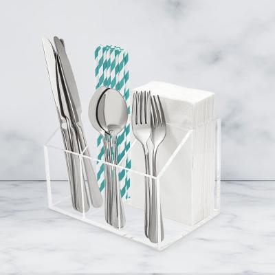 中国 多機能アクリル製 食器収納箱 ホテル用家用 食器収納箱 アクリル製 ナイフとフォーク収納箱 販売のため