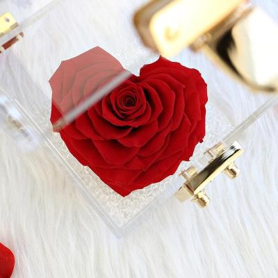 Cina Scatola di valigia in acrilico perpetua prospettiva scatola di fiori copertura in vetro decorativa immagazzinamento regalo per le vacanze in vendita