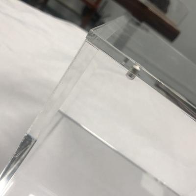China Afmeting Op maat gemaakt Acryl Display Box Met Schroef Magnet Versluiting Elite Trainer Collectie Booster Te koop